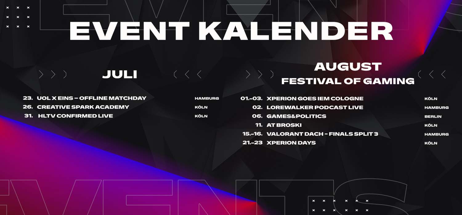 Events im XPERION - Die Gaming Location