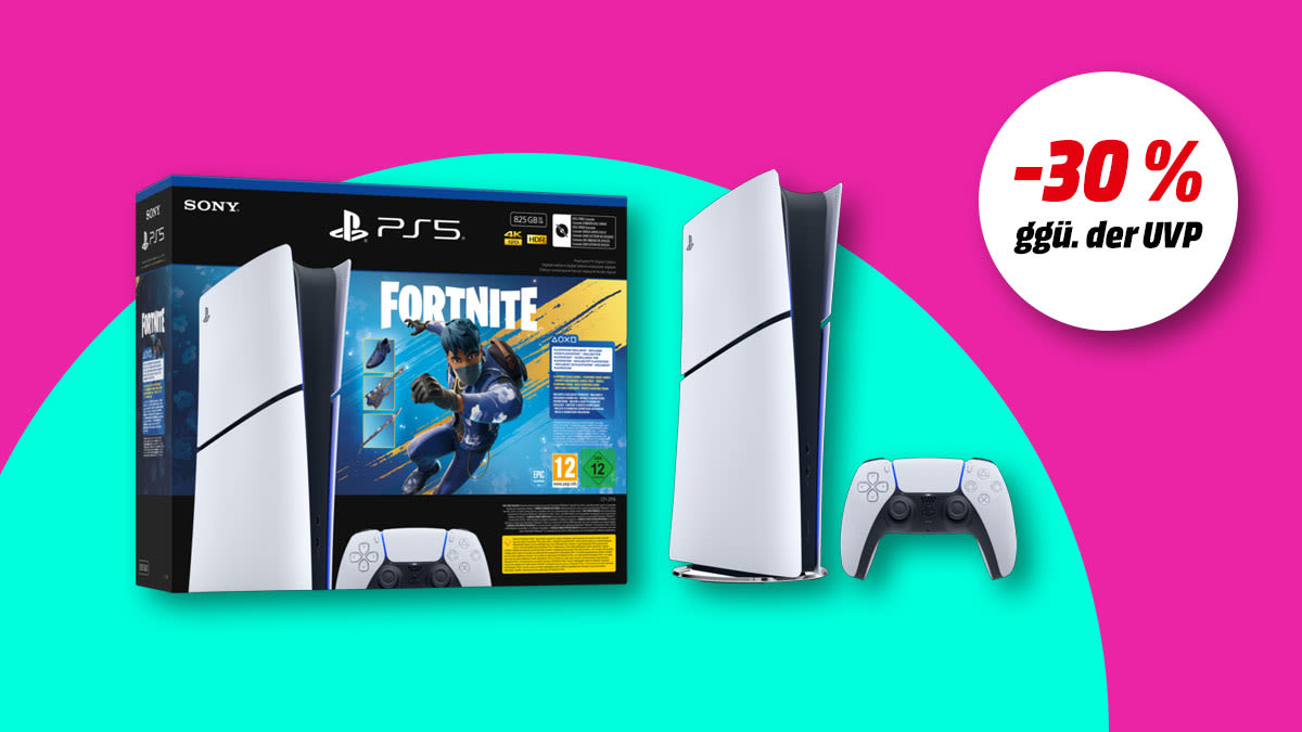 PS5 Digital Fortnite Bundle: 30 % Rabatt (ggü. der UVP) – nur kurz!