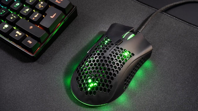 ISY IGM-4500-BK Honeycomb RGB Gaming Maus, Schwarz Gaming Mäuse ...