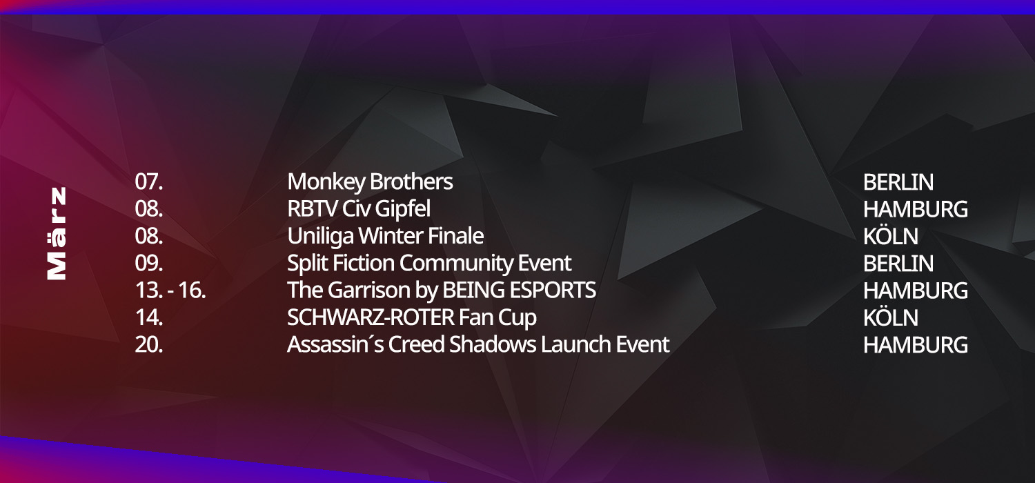 Events im XPERION - Die Gaming Location