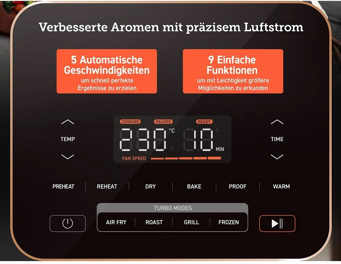 COSORI CAF-DC602-KEUR Turbo Blaze Heißluftfritteuse