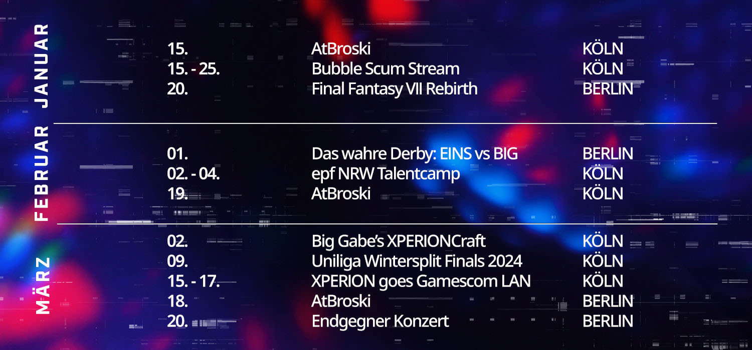 Events im XPERION - Die Gaming Location