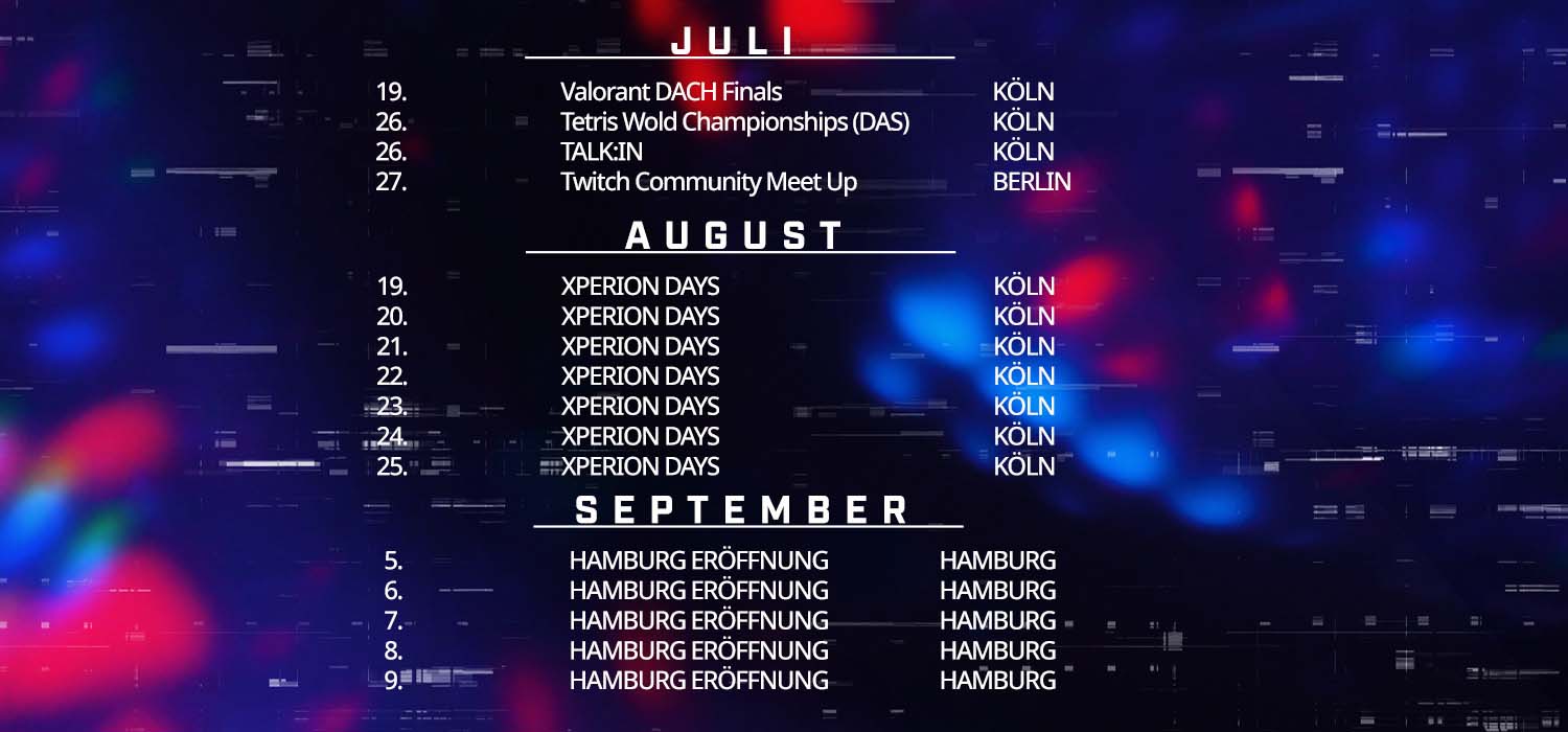 Events im XPERION - Die Gaming Location