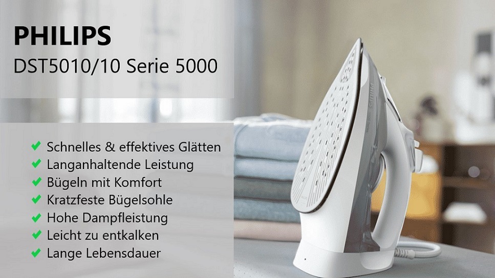 PHILIPS DST5010/10 Serie 5000 Dampfbügeleisen | MediaMarkt