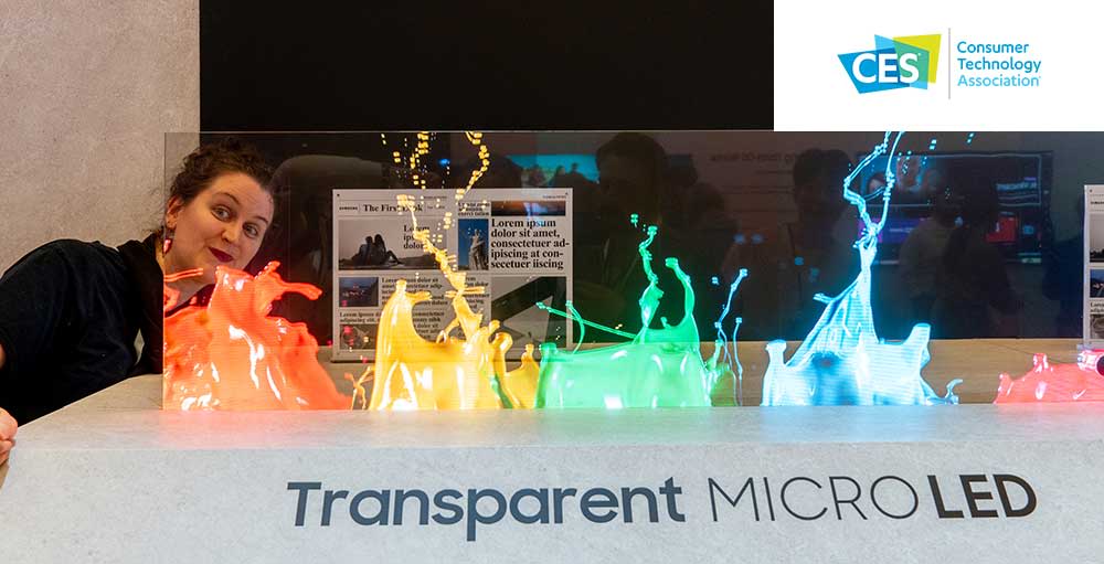 Samsung mostra il primo schermo MicroLED trasparente al mondo ...