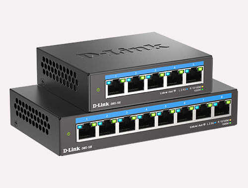 Trasmissione dati ottimizzata con gli switch multi-Gigabit D-Link DMS-105 e DMS-108 | MediaWorld