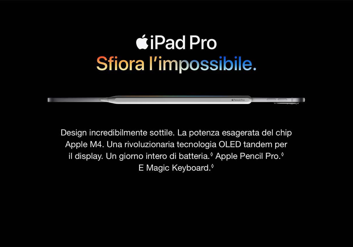 APPLE IPAD PRO 13 WIFI 256GB , 13 pollici, Chip M4, 256/8GB Nero ...