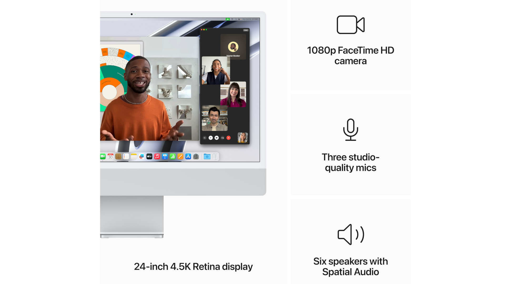 APPLE iMac 24-inch Zilver (M3) | 8-core CPU - 8-core GPU - 8GB - 256GB ...