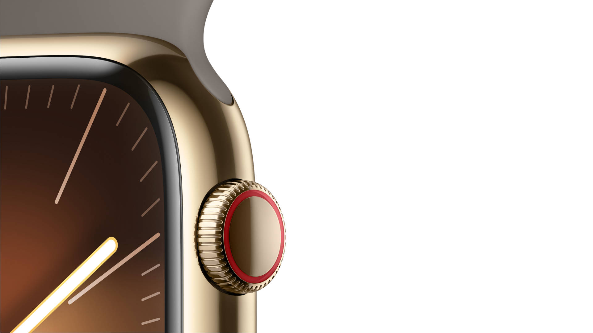 APPLE Watch Series 9 Cellular 45 mm Goud Roestvrijstalen Case/Klei ...