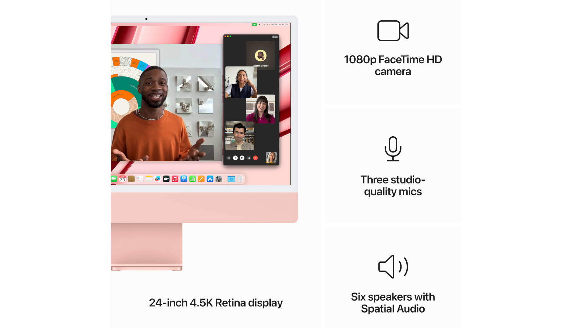 APPLE iMac 24-inch Roze (M3) | 8-core CPU - 10-core GPU - 8GB - 256GB ...