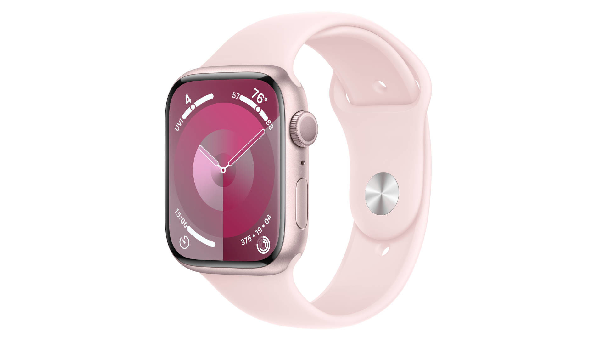 APPLE Watch Series 9 GPS 45 mm Roze Aluminium Case/Lichtroze Sport Band ...