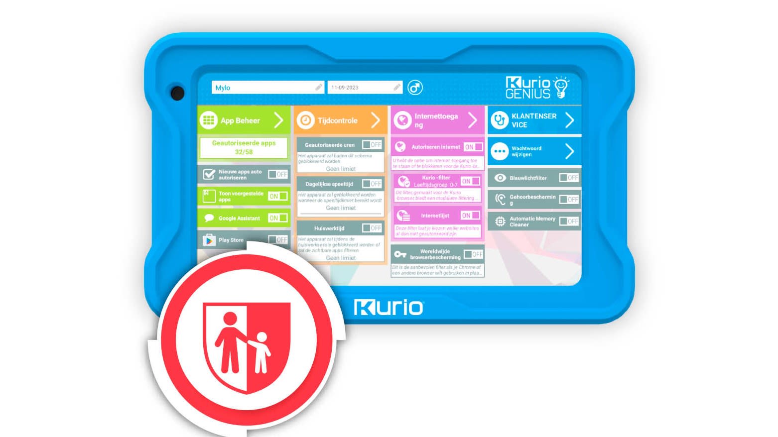 KURIO Tab Premium Nickelodeon | 7 inch - 32 GB - Blauw - Kindertablet ...
