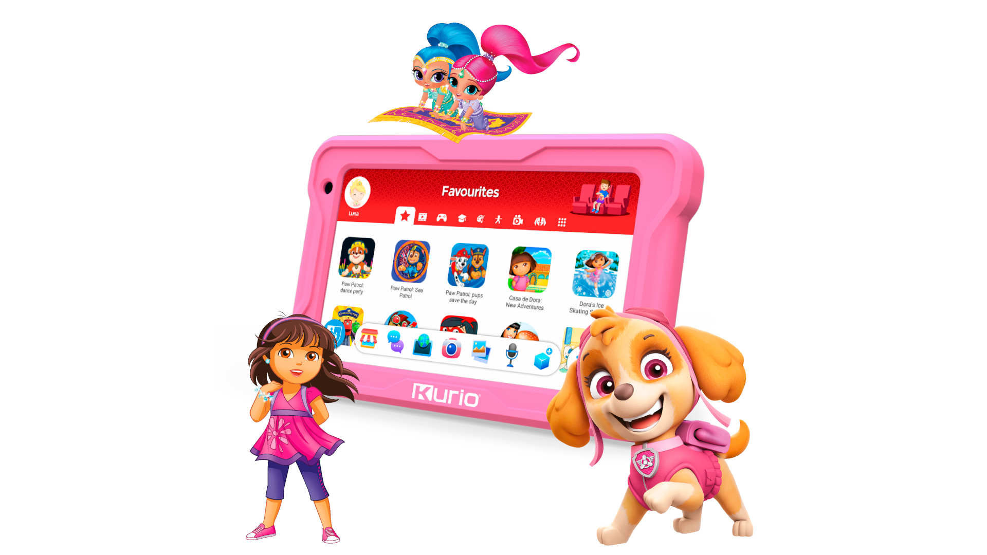 KURIO Tab Premium Nickelodeon | 7 inch - 32 GB - Roze - Kindertablet ...