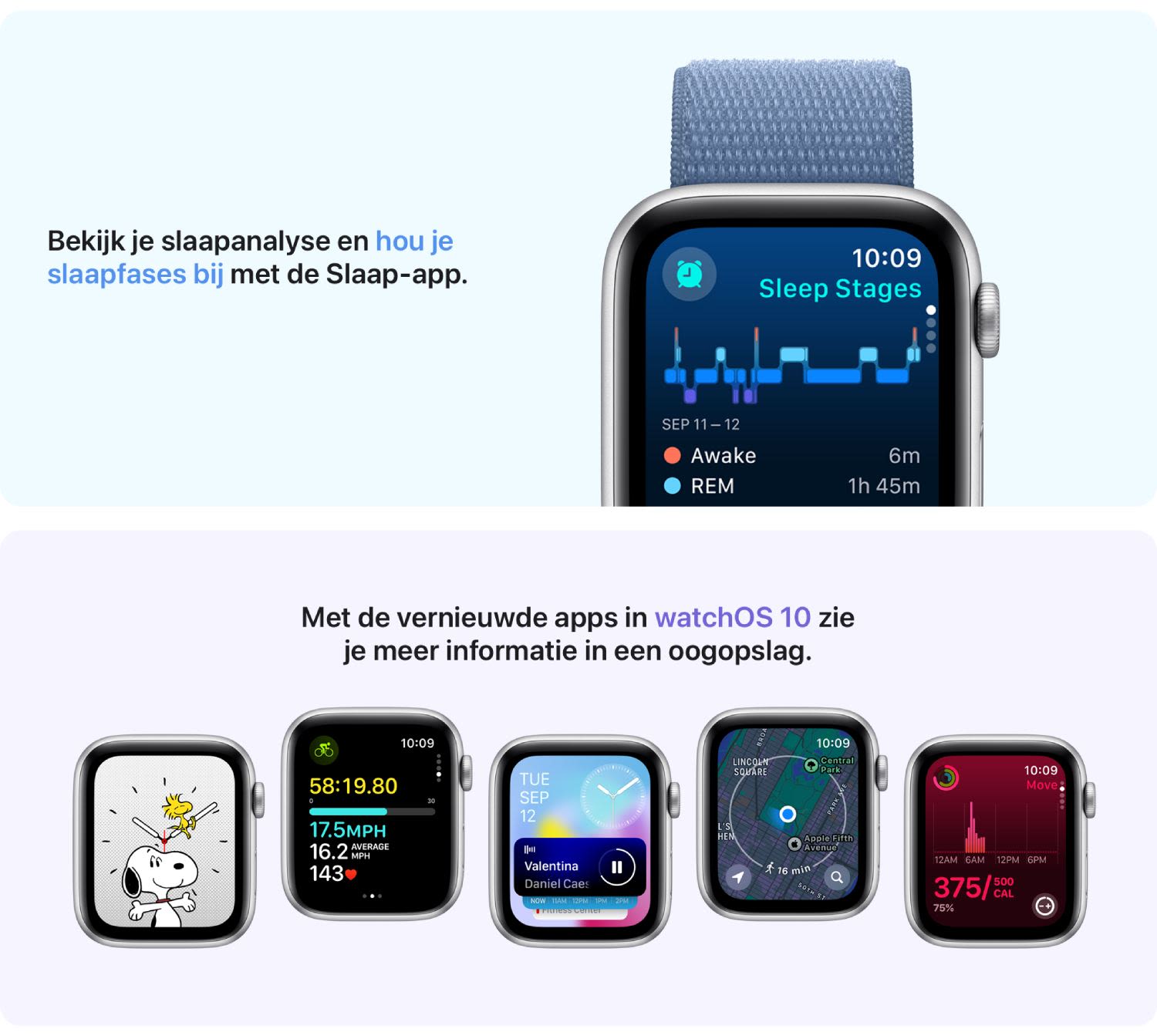 APPLE Watch SE GPS 44 mm Starlight Aluminium kast, Starlight Sport Band ...