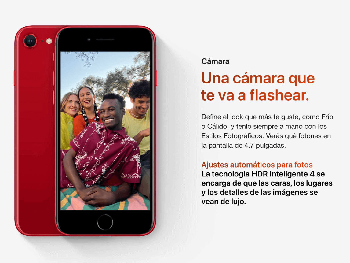 Apple iPhone SE (3ª gen.), Medianoche, 128 GB, 5G, 4.7" Retina HD, Chip ...